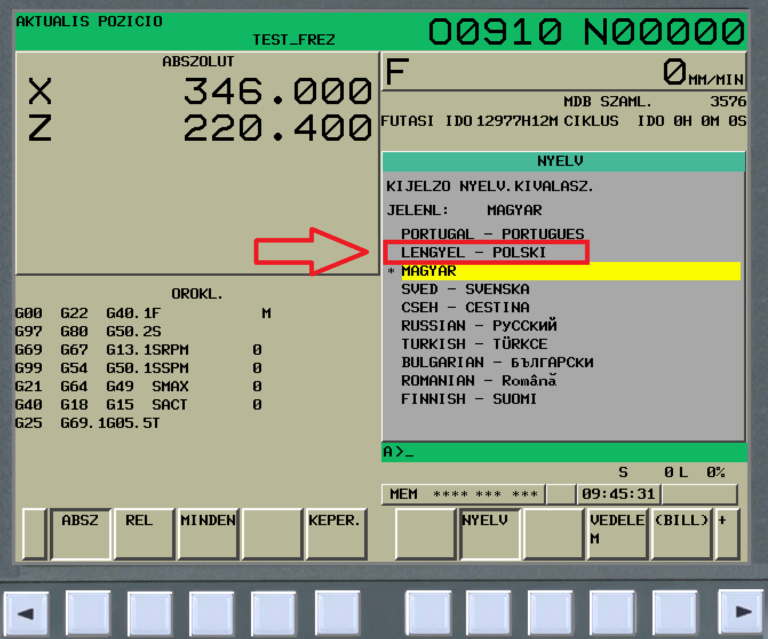How to change language on Fanuc control system? | CNC-ART