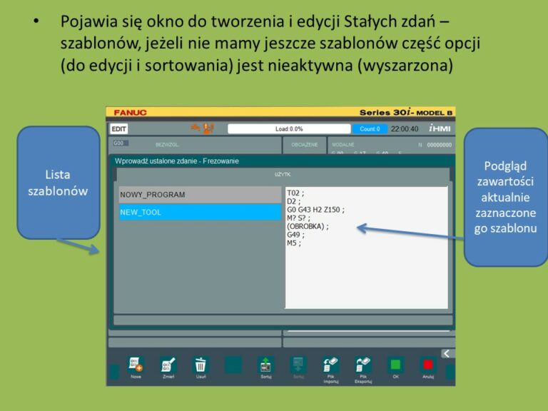 Fanuc iHMI – Stałe zdanie – Szablony – Jak tworzyć i dodawać do ...