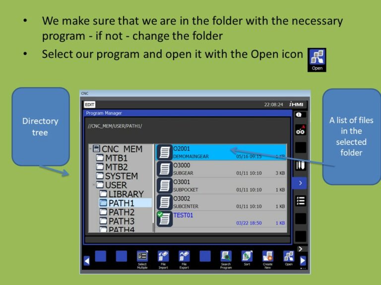 Fanuc iHMI – Opening and simulation of program | CNC-ART